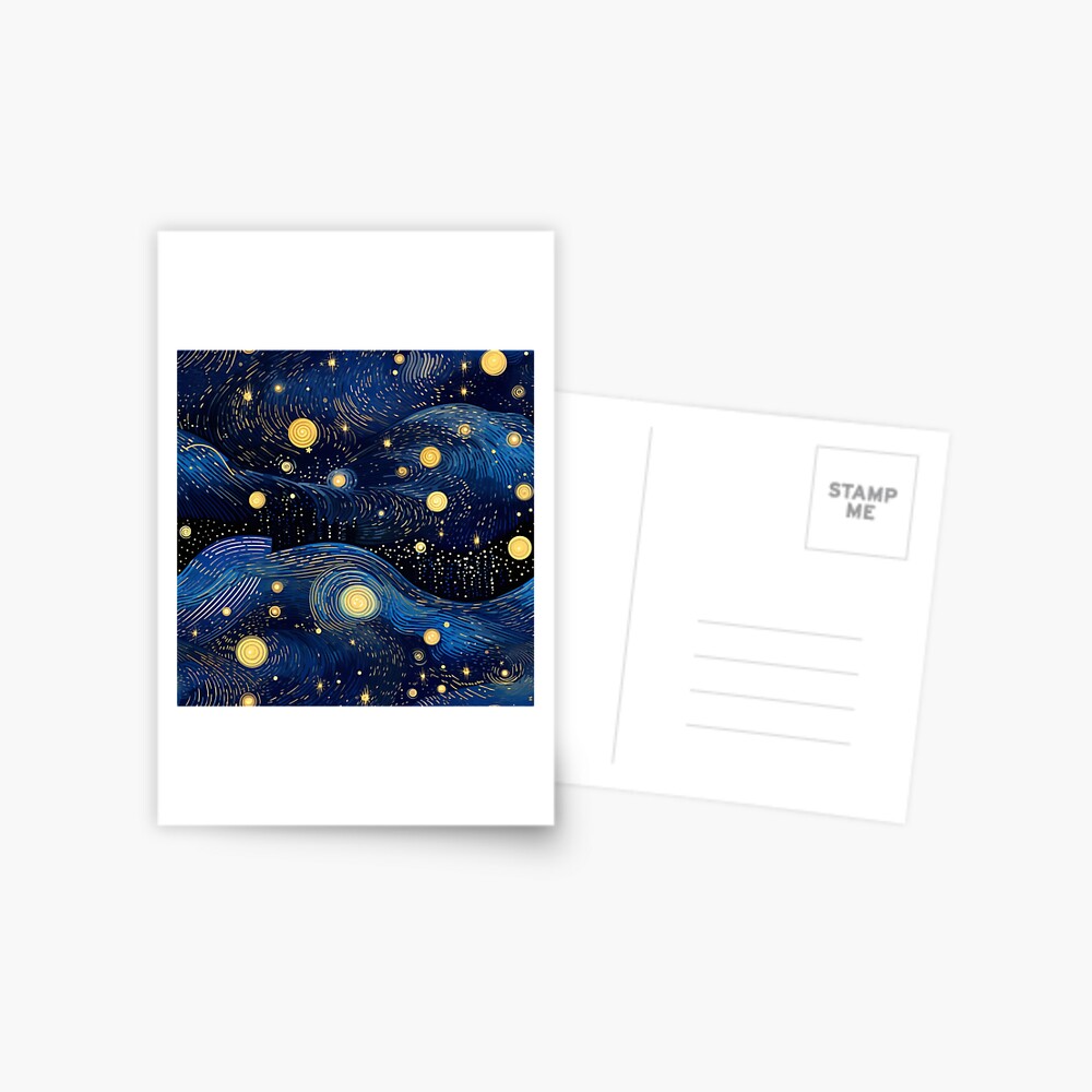 "Starry Night" Sticker by MidArtForge | Redbubble