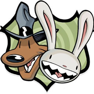 "sam and max badge! " Sticker for Sale by hewokai | Redbubble