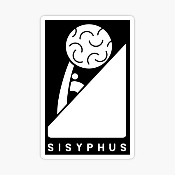 "Sisyphus,Minimalist design for ancient Greek mythology fans" Sticker ...