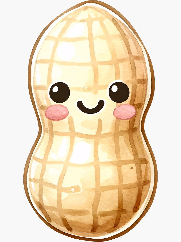 "Cute Peanut" Sticker for Sale by Emitropy | Redbubble