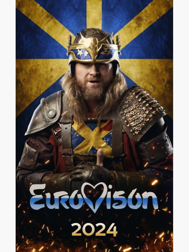 "Swedish Eurovision 2024 Viking Epic Style" Sticker for Sale by Robin ...