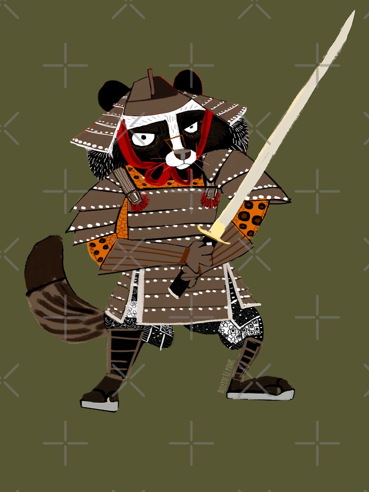"Tanuki Samurai" T-shirt for Sale by belettelepink | Redbubble ...
