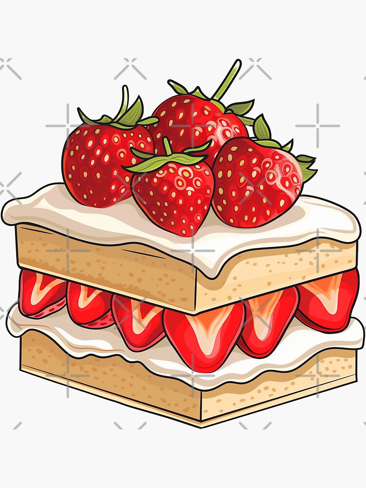 "Strawberry Shortcake" Sticker for Sale by herculeng | Redbubble