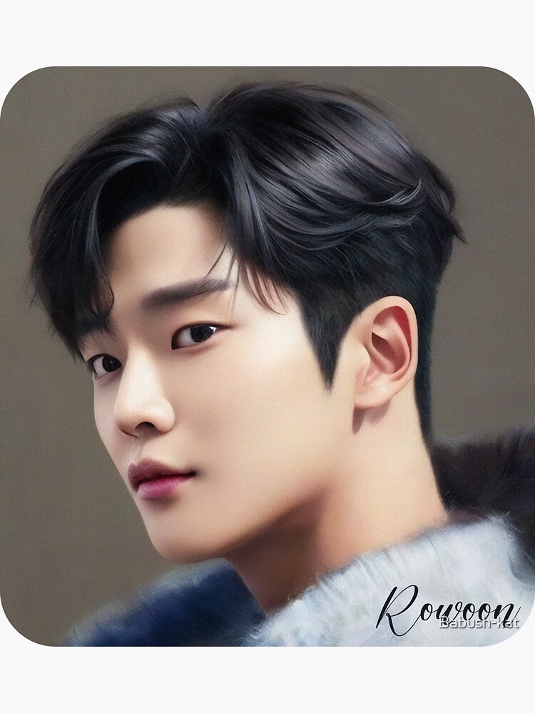 "Rowoon SF9 로운 fan art portrait" Sticker for Sale by Babush-kat | Redbubble