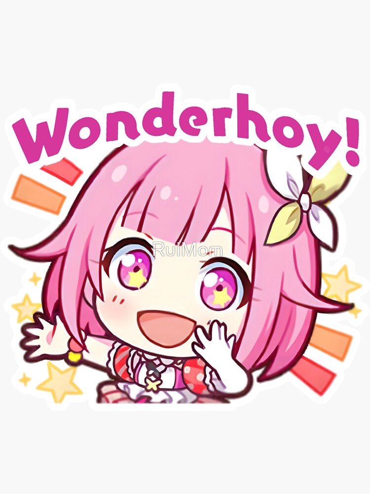 "Project Sekai - Emu Otori - Wonderhoy!" Sticker for Sale by RuiMom ...