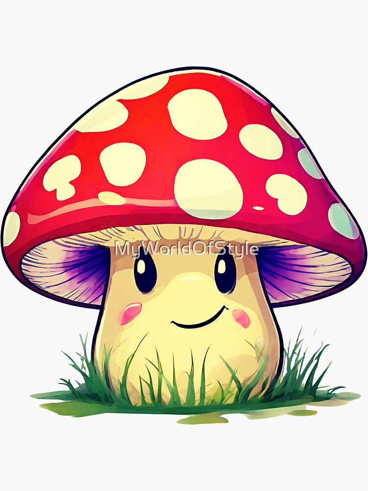 "Toadstool" Sticker for Sale by MyWorldOfStyle | Redbubble