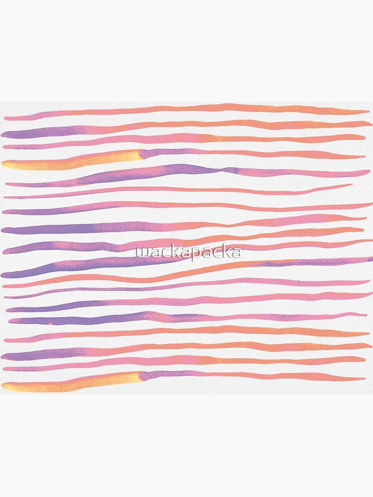 Lámina fotográfica «Líneas irregulares de acuarela - rosa pastel y ...