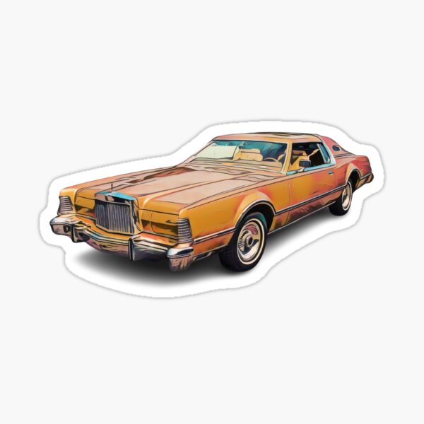 "Lincoln Continental Mark IV" Sticker for Sale by erikteutsch | Redbubble