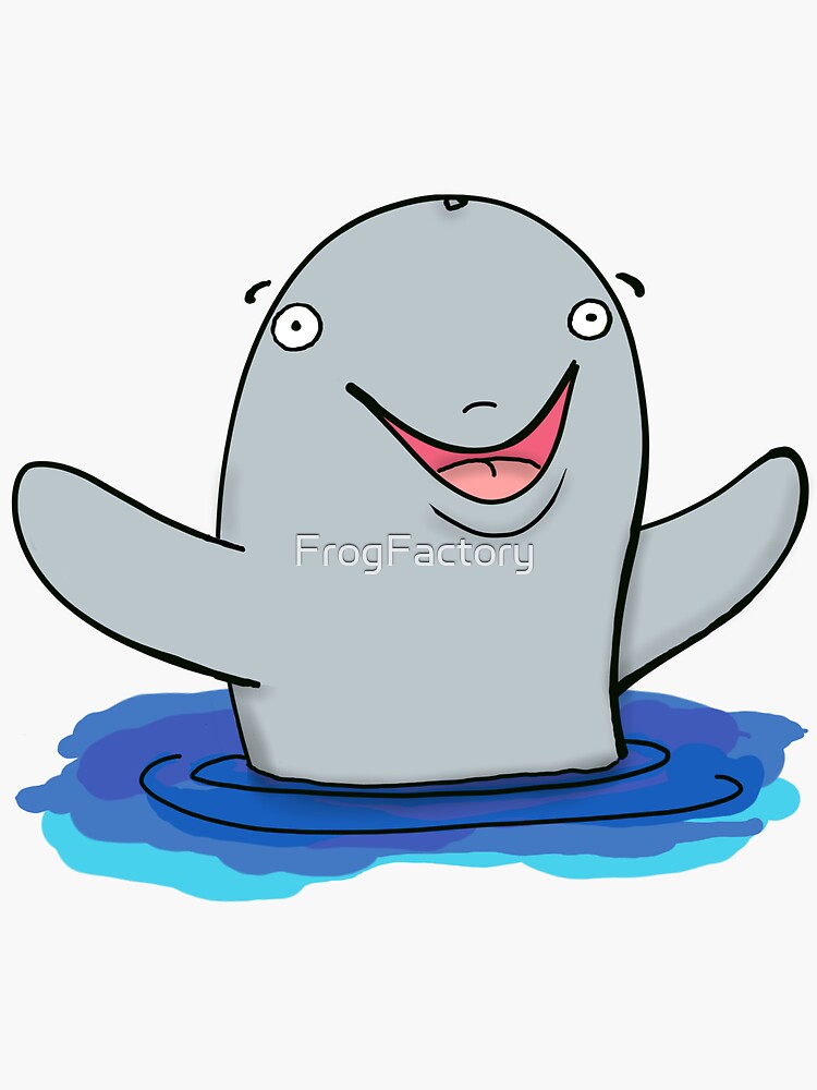 Pegatina «Cute dibujos animados de marsopa feliz» de FrogFactory ...