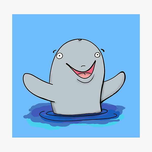 Lámina fotográfica «Cute dibujos animados de marsopa feliz» de ...