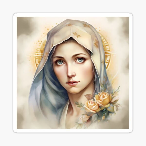 "Virgin Mary - Holy Mary" Sticker by SanctaTrinitas | Redbubble