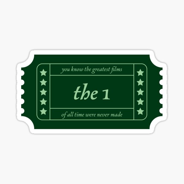"the 1 movie ticket" Sticker for Sale by BAMsketches | Redbubble