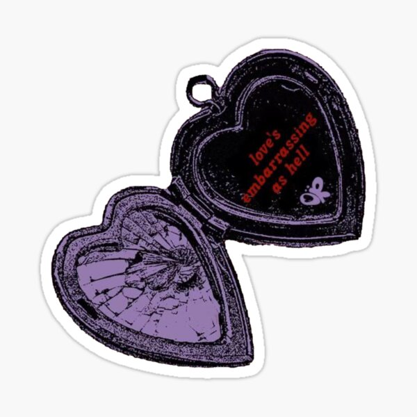 "love is embarrassing" Sticker for Sale by envytheleaves | Redbubble