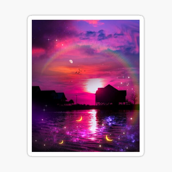 "Radiant Half Light" Sticker for Sale by Moonquestart | Redbubble