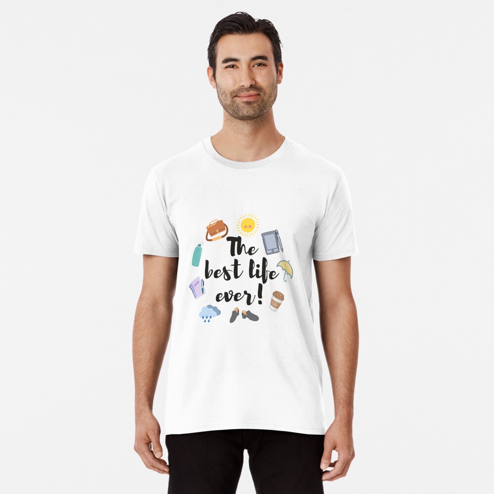 "The Best Life Ever" Sticker for Sale by artwithlefty | Redbubble