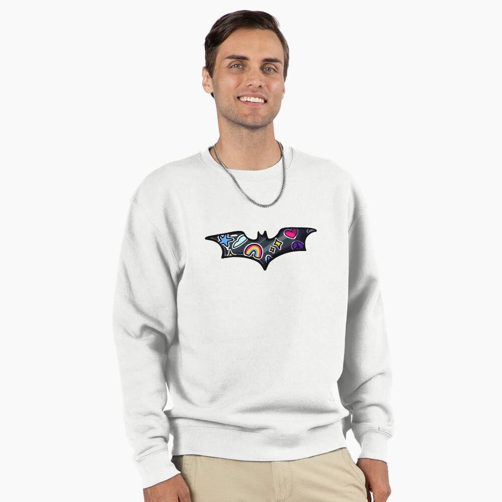 "Batarang with stickers" Sticker for Sale by meggurt- | Redbubble