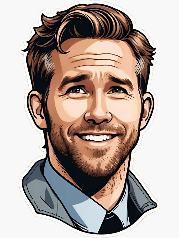 "Ryan Reynolds Art" Sticker for Sale by mrjames77 | Redbubble