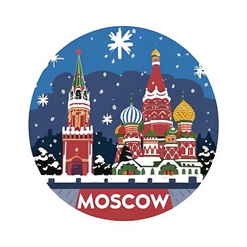 "MOSCOW Snow Globe" Sticker for Sale by BABA1655 | Redbubble