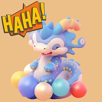 "Toy Blue Dragon with Haha (transparent background)" Sticker for Sale ...