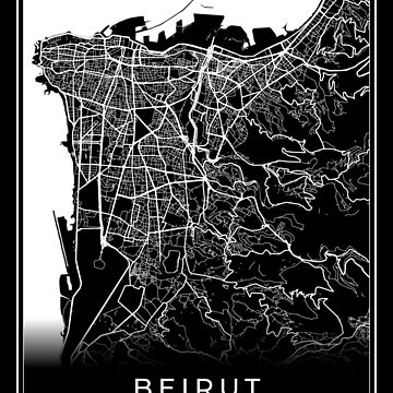 "Beirut Lebanon Black Map" Poster for Sale by wally-prints | Redbubble
