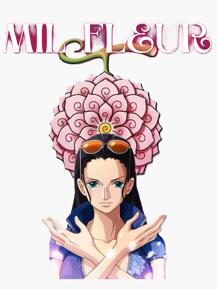 "Nico robin one piece- mil fleur" Sticker for Sale by TheHustleGirl ...