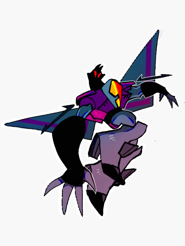 "Animated Starscream " Sticker for Sale by FLYY | Redbubble