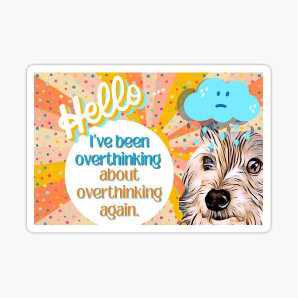 "overthinker" Sticker for Sale by KBPortraits | Redbubble