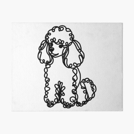 "Toy Poodle Line Art" Art Board Print for Sale by irissletters | Redbubble