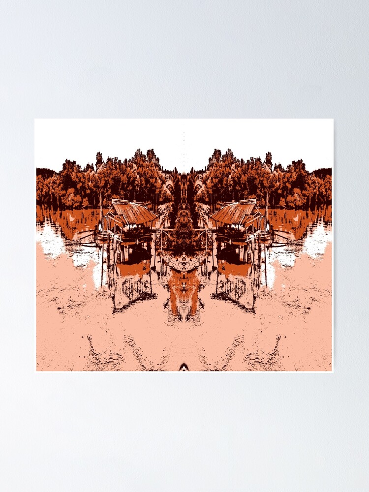 "SERIOUSLY RUSTIC FISHING SHACK" Poster for Sale by CHOCOLATESCORPI ...