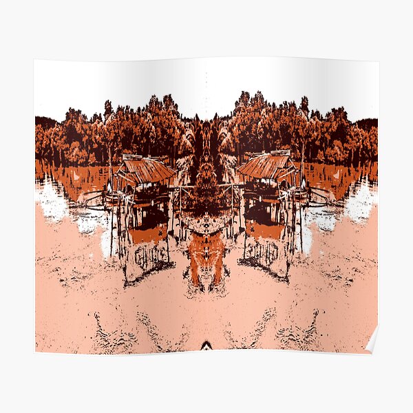 "SERIOUSLY RUSTIC FISHING SHACK" Poster for Sale by CHOCOLATESCORPI ...