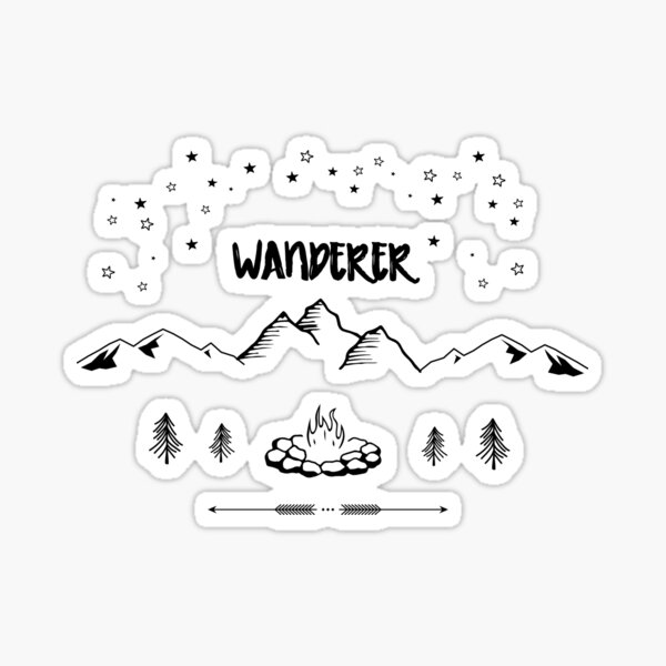 "Wanderer " Sticker for Sale by theartsycamper | Redbubble