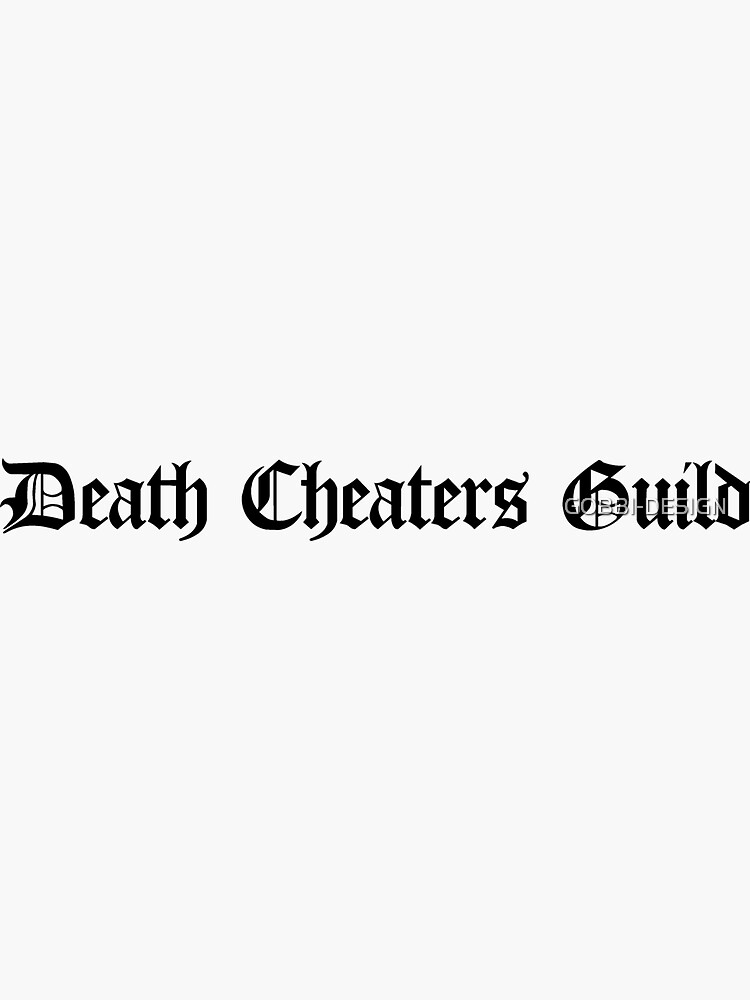 "Death Cheaters Guild | Whiteout" Sticker by GOBBI-DESIGN | Redbubble