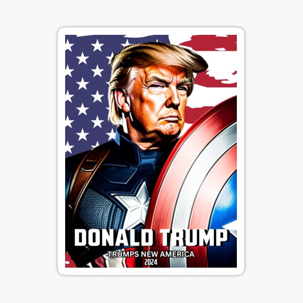 "Captain Donald Trump #14 Trumps New America" Sticker for Sale by ...