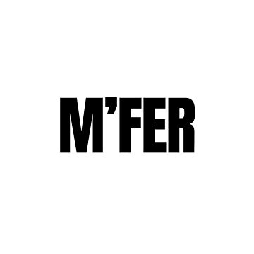 "MFER Font" Sticker for Sale by Beausdigital | Redbubble