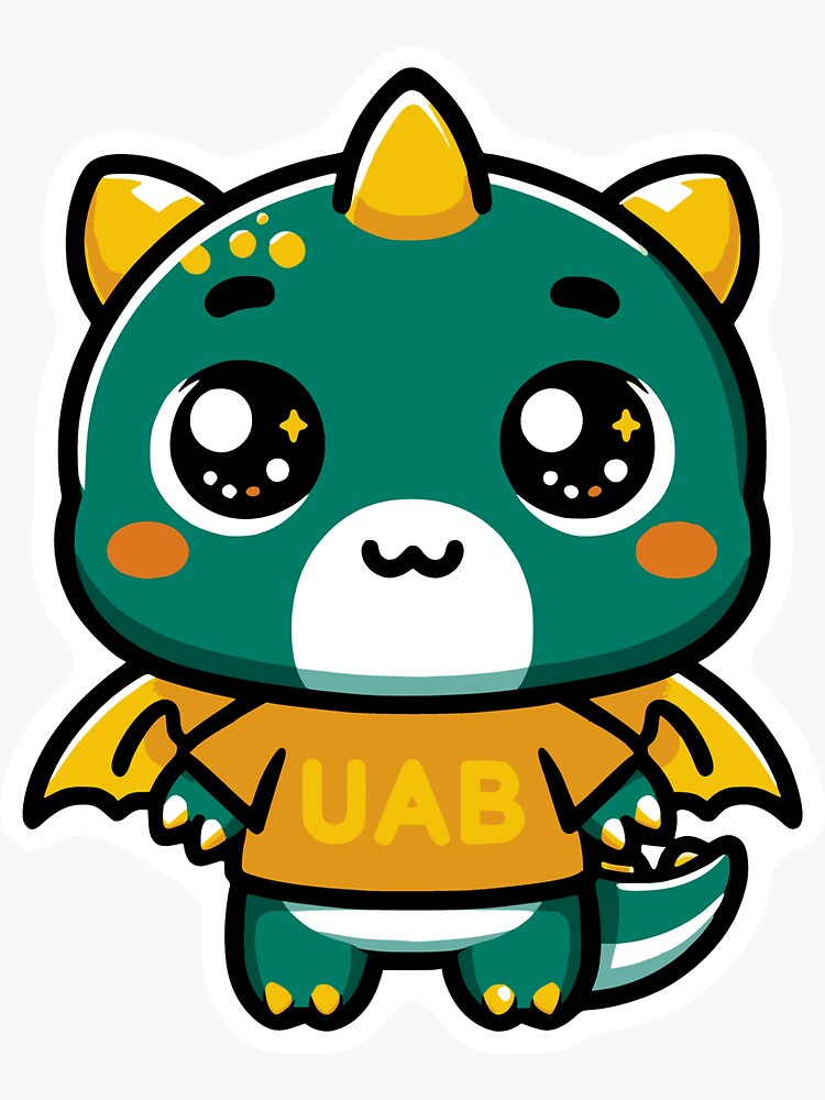 "Cute Kawaii UAB Dragon" Sticker for Sale by GoKawaiiGo | Redbubble