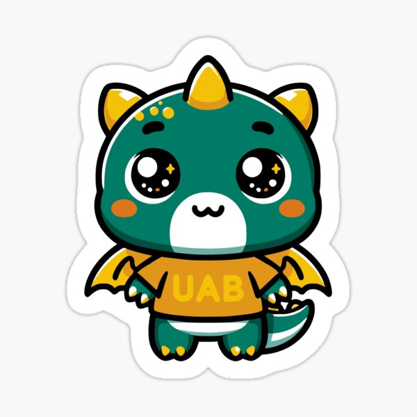 "Cute Kawaii UAB Dragon" Sticker for Sale by GoKawaiiGo | Redbubble
