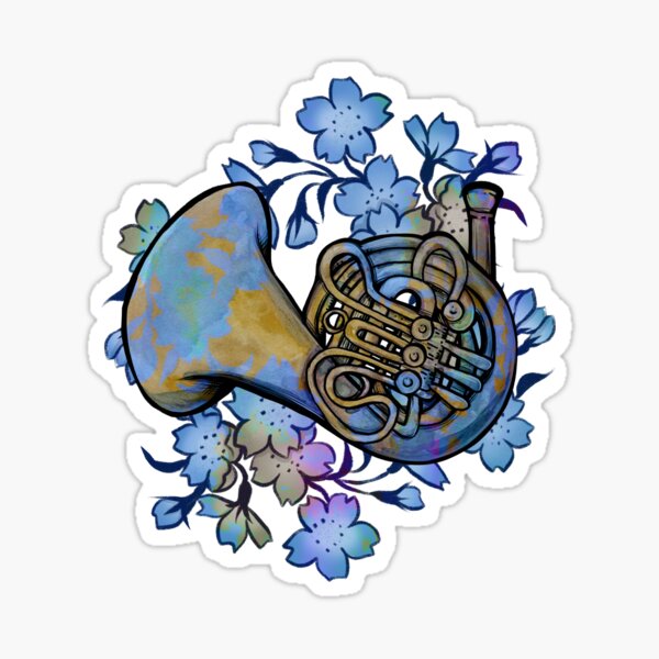 "French Horn" Sticker for Sale by BubbSnugg LC | Redbubble