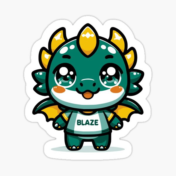 "Cute Kawaii UAB Blaze Dragon" Sticker for Sale by GoKawaiiGo | Redbubble