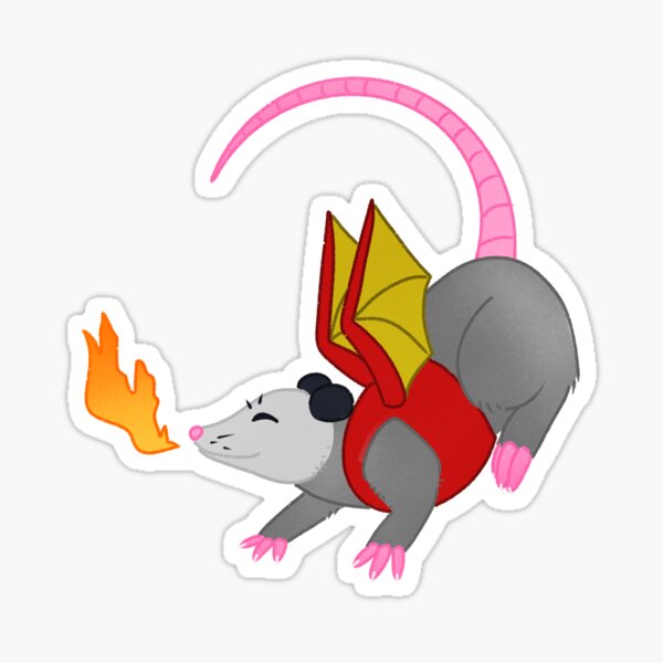 "Dragon Opossum" Sticker for Sale by Archenemy404 | Redbubble
