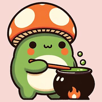 "Chubby Cartoon Frog Brewing a Potion" Sticker for Sale by ...