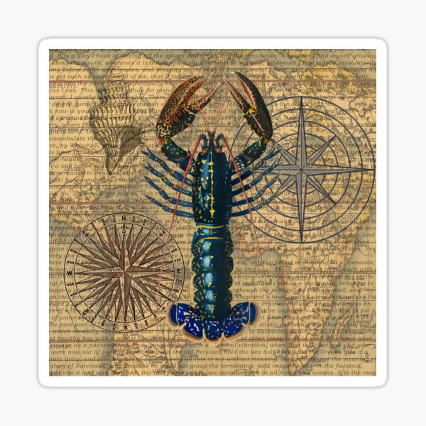 "Lobster Crawfish Shellfish Seafood Ocean" Sticker for Sale by ...