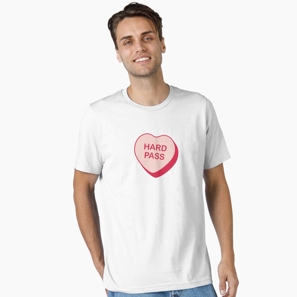 "Hard Pass Rejected Candy Heart" Sticker for Sale by creativecurly ...