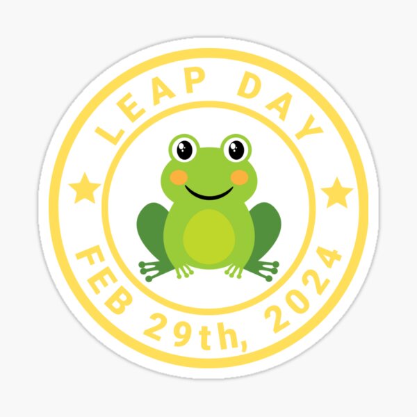 "Leap Year February 29th 2024 Frog Leap Day " Sticker for Sale by ...
