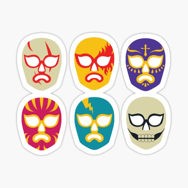 "Luchador masked" Sticker for Sale by nomoregravity | Redbubble