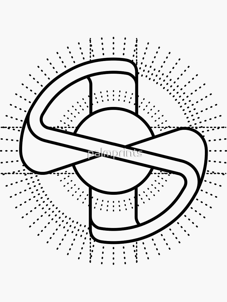 "Paradox Loop Cross - Black" Sticker for Sale by palmprints | Redbubble