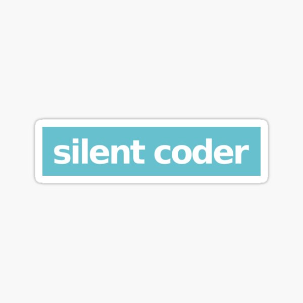 "Silent Coder - Blue" Sticker by munchgifts | Redbubble