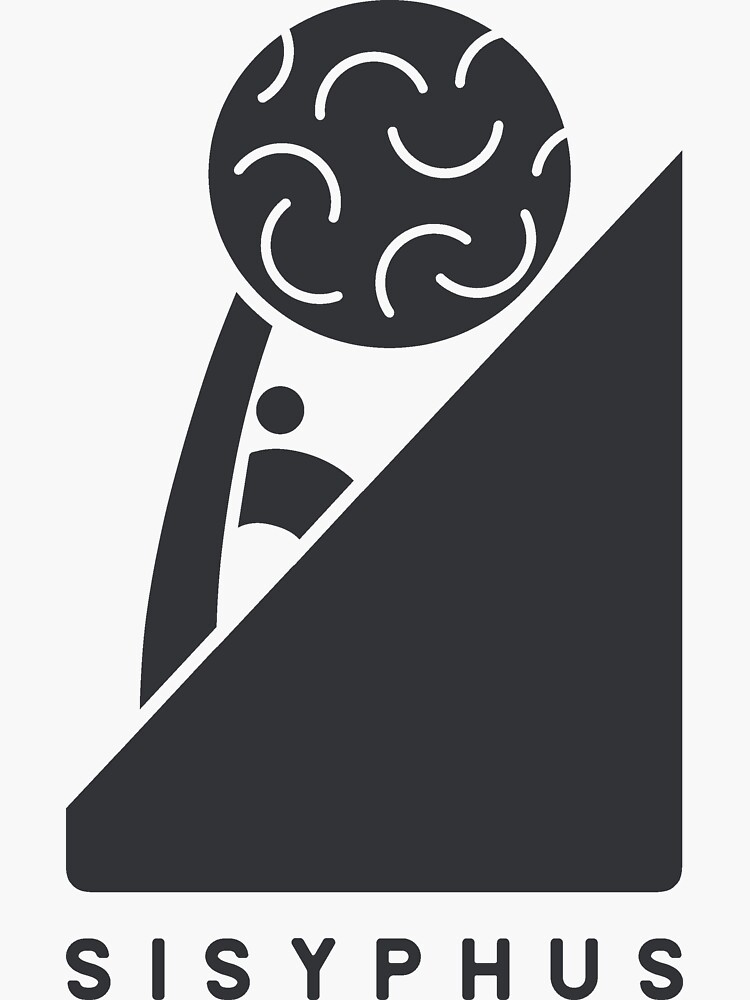 "Sisyphus,Minimalist design for ancient Greek mythology fans in dark ...