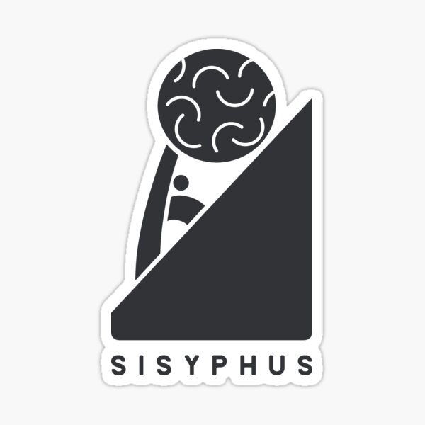 "Sisyphus,Minimalist design for ancient Greek mythology fans in dark ...