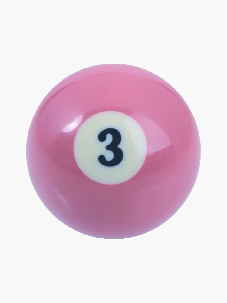 "Pink Number 3 Pool Ball" Sticker for Sale by ConstoStore | Redbubble