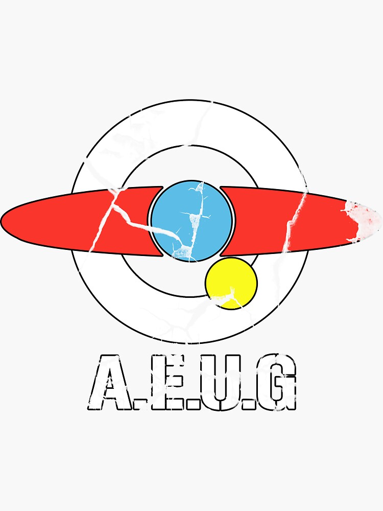 "Distressed AEUG" Sticker for Sale by KoAndFern | Redbubble